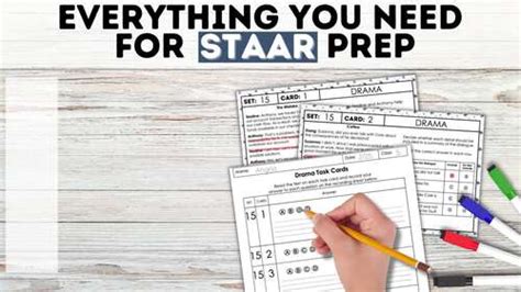 Staar Drama Passages Task Cards Elements Of Drama Worksheets And Activities