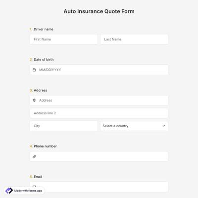 26 Free Online Insurance Form Templates Forms App