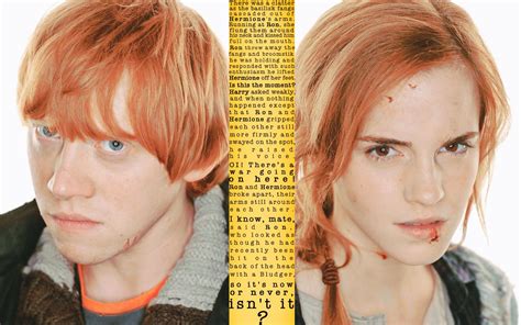 Harry Potter Wallpaper Ron And Hermione Kiss Quote Ron And Hermione