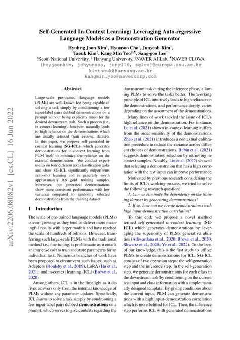 pdf self generated in context learning leveraging auto regressive