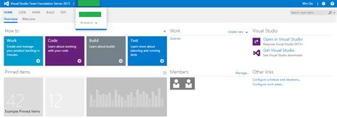 Visual Studio On Premise Team Foundation Server Missing Create New