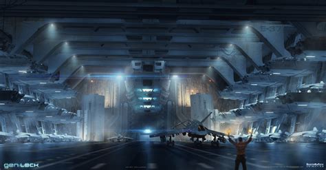 Artstation Genlock The Anvil Aircraft Hangar Ian Llanas