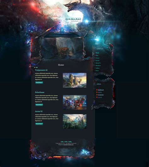 dragon game wordpress template