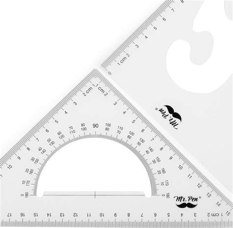 Mr Pen Triangle Ruler Square And Ruler Set 3 Pack Set Square Square Ruler Protractor For