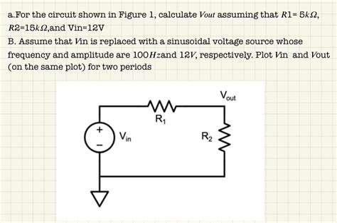solved a for the circuit shown in figure 1 calculate vout