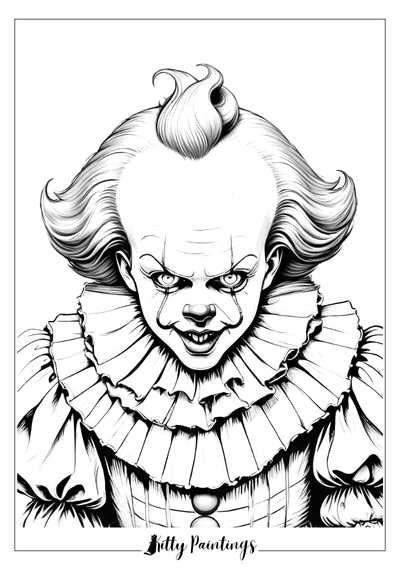 Horror Movie Characters Coloring Pages Scary Free Printables