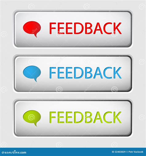 Vector Feedback Buttons Stock Vector Illustration Of Information 22403829
