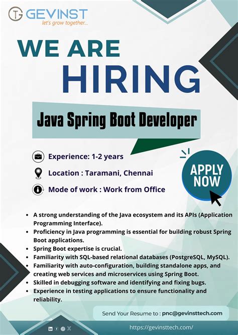 gevinst technologies on linkedin javadeveloper springboot