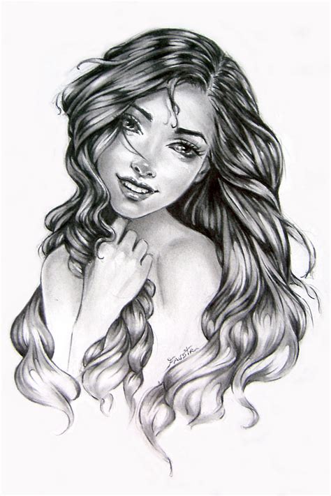 Disegno A Matita Ritratto Ragazza Ritratto A Matita Disegni D