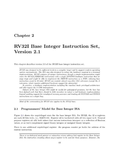 Riscv Rv32i Instructions Pdf