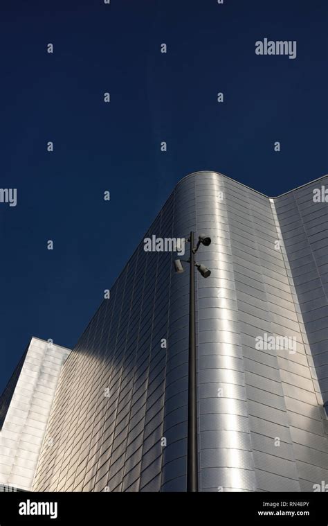 Modern Building Exterior With Aluminium Rainscreen Cladding Sunlight