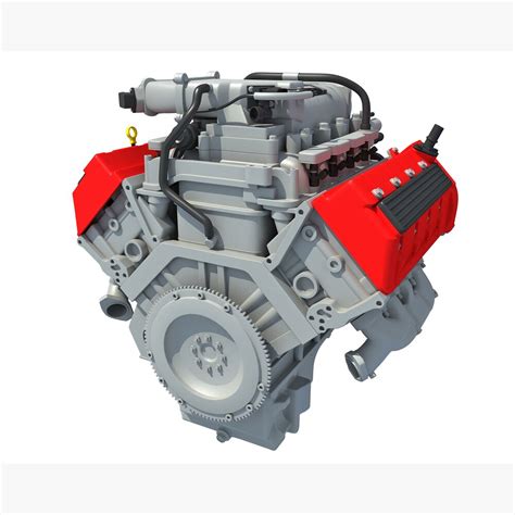 V8 Engine With Interior Parts 3d Model Download Engine On