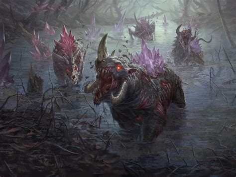 Dredge The Mire Mtg Art From Commander 2020 Set By Lie Setiawan Art
