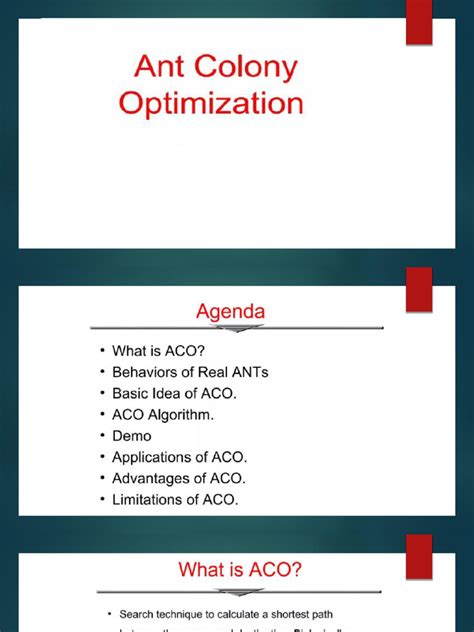 Lecture 28 Ant Colony Optimization Pdf