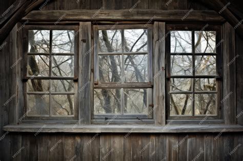 Premium Ai Image Rustic Window Frames