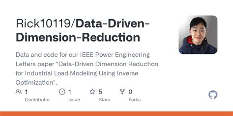 Github Rick10119data Driven Dimension Reduction Data And Code For Our Ieee Power Engineering
