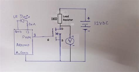 not able to generate different voltages from arduino pwm and mosfet