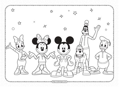 Disney Mickey Mouse Space Adventure Coloring Page