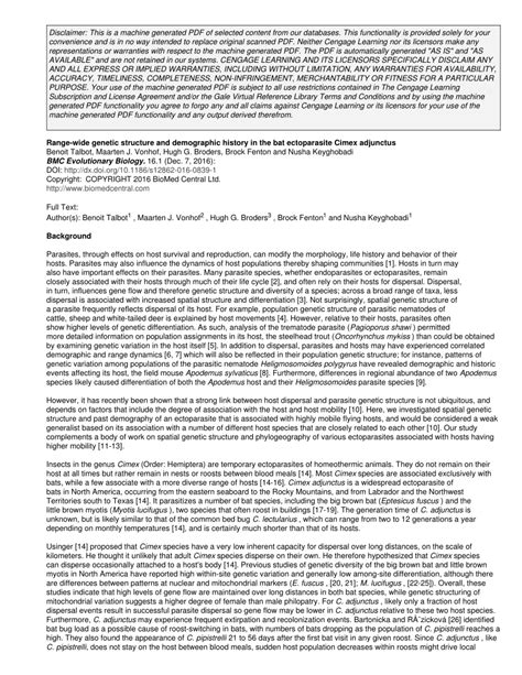 Pdf Range Wide Genetic Structure And Demographic History In The Bat