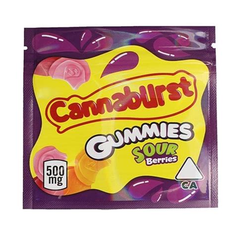 Cannaburst Mylar Bags Smell Proof Candy Bags Custom Printed