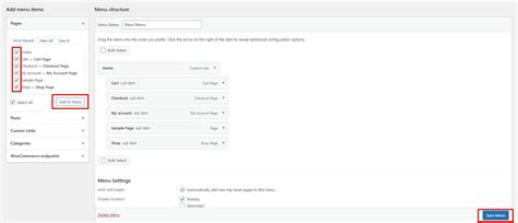 Menu Settings Wordpress Documentation Templatemela