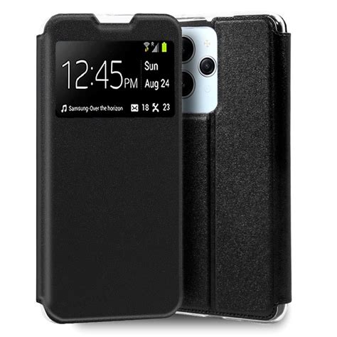 Capa Xiaomi Redmi Flip Alta Qualidade Preto Com Apoio