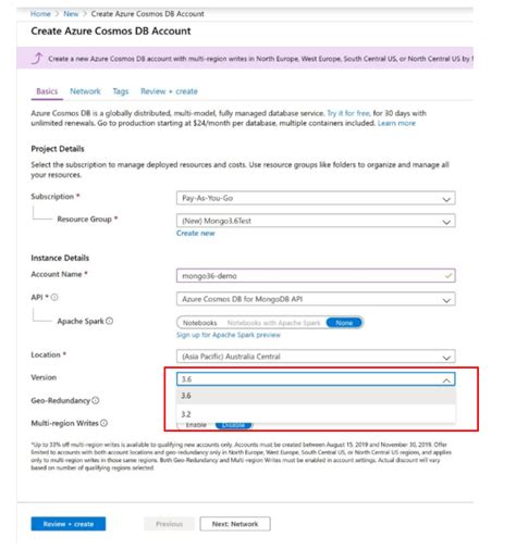 Jquery Azure Cosmos Mongodb Api How To Check For Version Stack