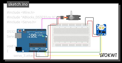 Modulo Reloj Con Servo Wokwi ESP STM Arduino Simulator