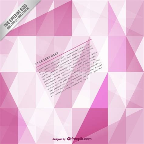Pink Polygonal Triangular Background Design