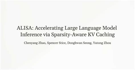 Alisa Accelerating Large Language Model Inference Via Sparsity Aware