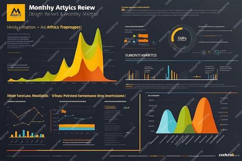 Monthly Analytics Review Premium Ai Generated Image