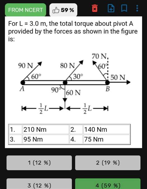 From Ncertd359 For L30 M The Total Torque About Pivot A Provided