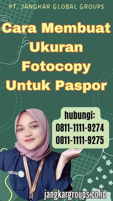 Ukuran Fotocopy Untuk Paspor Jangkar Global Groups