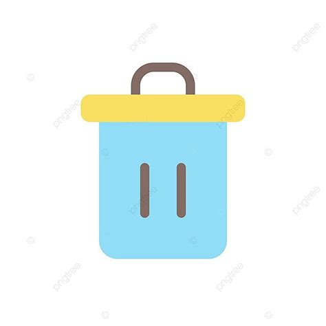 Trash Can Flat Color Ui Icon Waste Trash Element Vector Waste Trash Element PNG And Vector