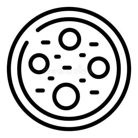 Vector De Contorno De Icono De Hachapuri Cocina Ilustración Del Vector