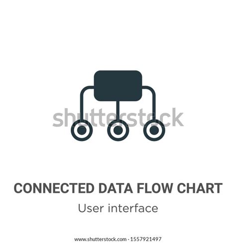 Connected Data Flow Chart Vector Icon Stock Vector Royalty Free 1557921497 Shutterstock