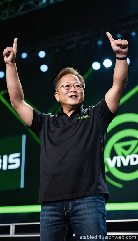 Nvidia Ceo On Stage With Gpu Stable Diffusion Online