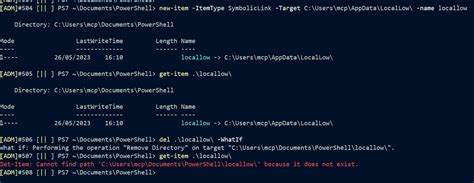 `remove item whatif` on junctions and symboliclinks reparsepoints