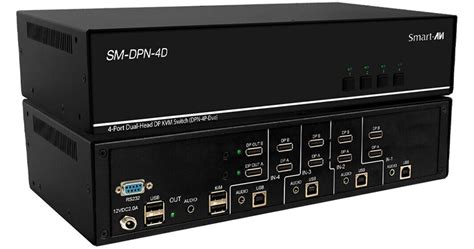 Smart AVI 4 Port Dual Head DisplayPort KVM Switch SM DPN 4D S