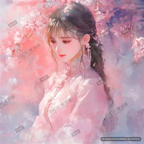 Ai创作图板绘少女 厚涂头像 言情插画 插画人像 厚涂少女 板绘少女插画 古风美女头像插画封面 人物粉色治愈系唯美 言情小说插画 原创厚涂 板绘人物 板绘插画 厚涂手绘 美少女重绘 写实人物