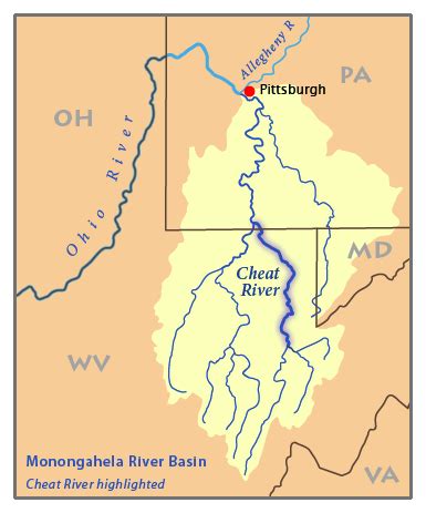 Allegheny And Monongahela River Map