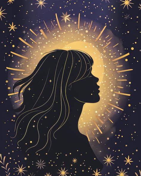 Premium Photo Abstract Woman Illustration And Celestial Wonders
