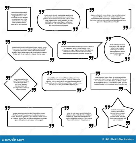 Quote Boxes Frames Paragraph Quotes Quotation Bubble Label Parentheses
