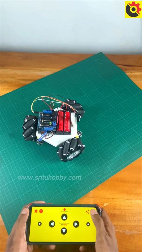 three wheeled omnidirectional bluetooth car with gesture remote r