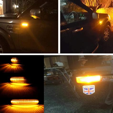 Buy Nslumo Sequential Amber Full Led Side Marker Lights For Land Rover Lr3 Lr4 Discovery Range