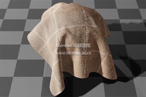 棕色毛布料面料编织物棉麻布贴图 Blender材质球纹理贴图模型下载 Blender3d模型库