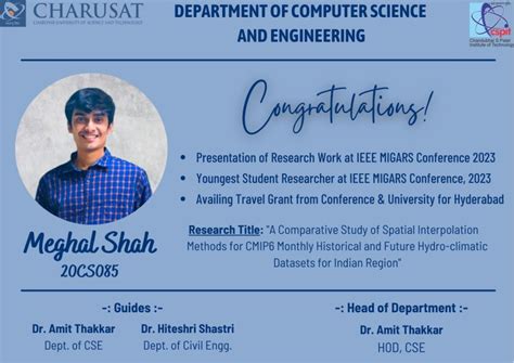 Department Of Cse Cspit Charusat University On Linkedin