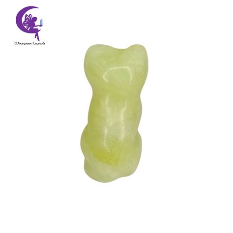 New Jade Serpentine Cat Sculpture Moonfaerie Crystals