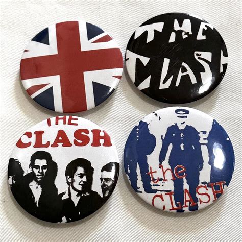 58mm 2 25in The Clash Pin Set Handmade Theclash Depop