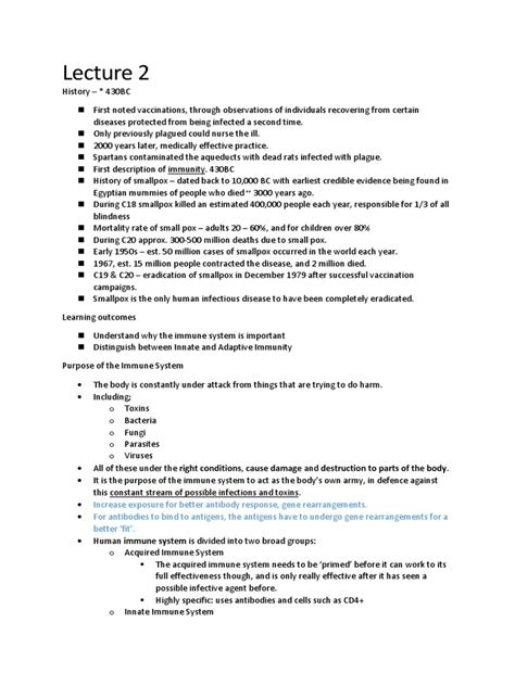 Lecture 2 Pdf Innate Immune System Immune System